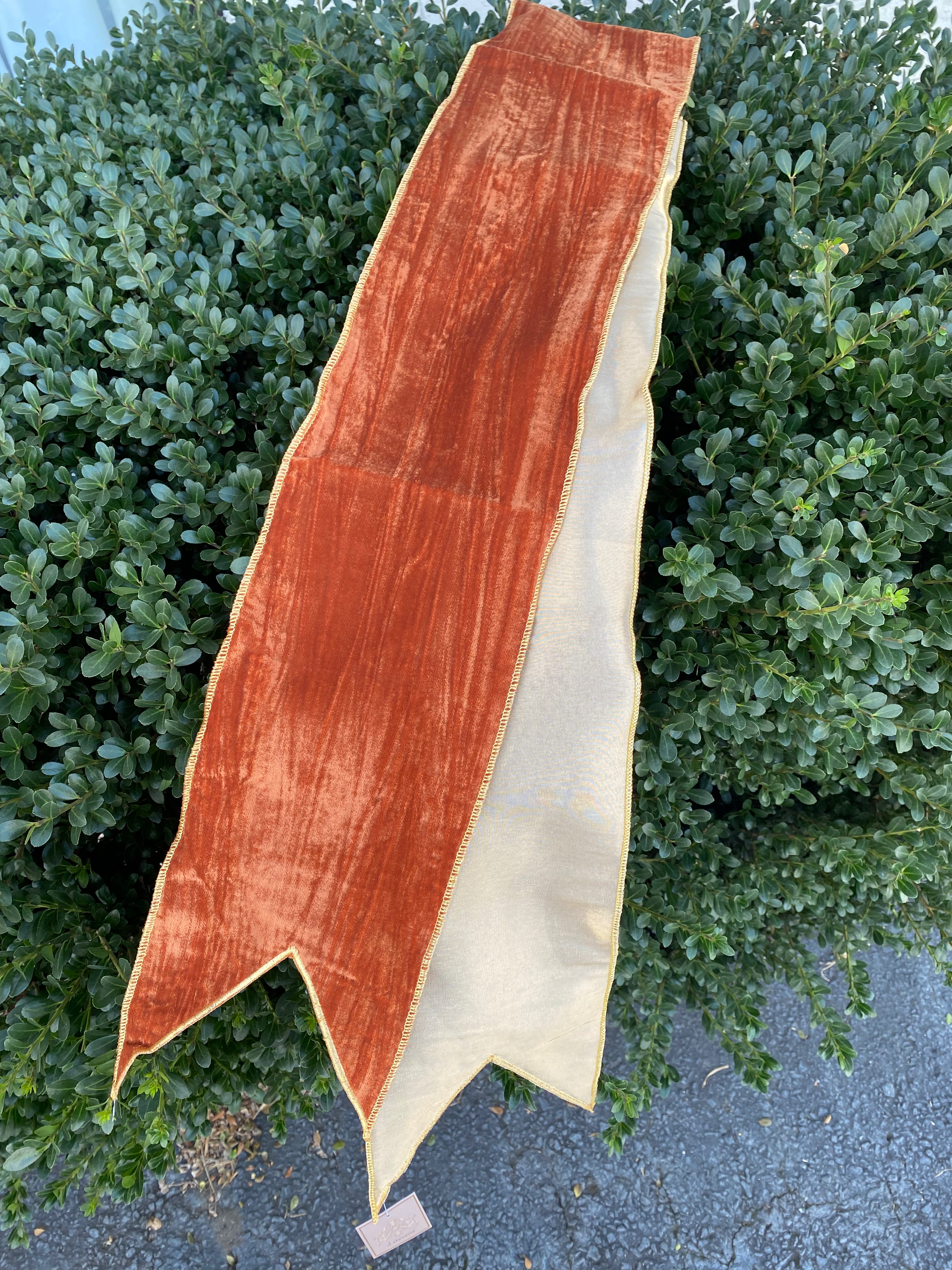 6"x 70" Persimmon Banner/Wreath Sash with Gold Back – Ricky Hannah Designs